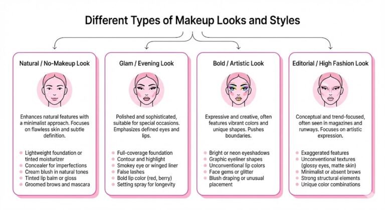 Different Types of Makeup Looks and Styles - EROthots